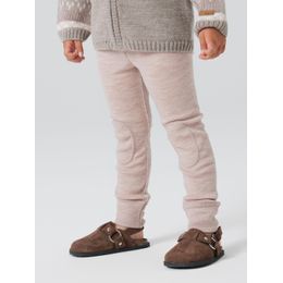 name it Mädchen Leggings "NMNWAX WOOL RIB LEGGING NOOS", Gr. 122, grau, Strick, Obermaterial: 100% Wolle, unifarben, Hosen, aus reiner Merinowolle