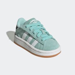 Kinder Sneaker "CAMPUS 00S COMFORT CLOSURE ELASTIC LACE", adidas originals, Gr. 21, grün, Leder, Synthetik, Schuhe, für Kinder