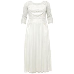 sheego Damen Hochzeitskleid in Corsagen-Optik, offwhite, Gr&ouml;&szlig;e 40