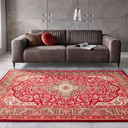 Teppich Hanse Home, B:160cm H:9mm L:230cm, rot, Polypropylen (PP), Wohnzimmer, Teppiche, "Skazar Isfahan", Kurzflor, Orient, Läufer, Vintage,