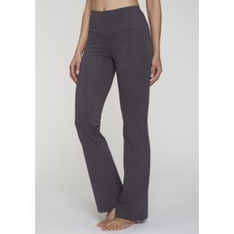 active by Lascana LASCANA ACTIVE Damen Jazzpants, Gr. 32, grau, Single Jersey, Obermaterial: 95% Baumwolle, 5% Elasthan, unifarben, Basic, Hosen, mit breitem B&uuml;ndchen