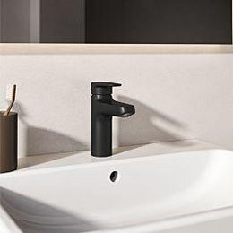 Ideal Standard Alu+ Waschischarmatur BE130XG Ausldung 120mm, BlueStart, mit Ablaufgarnitur, Silk Black
