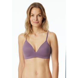Schiesser Damen Soft-BH "Invisible Soft", Gr. 70, lila, Microtouch, Obermaterial: 70% Polyamid, 30% Elasthan, unifarben, Basic, BHs, mit seitlichen