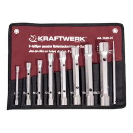 Kraftwerk Rohrsteckschl&uuml;sselsatz 6-22 mm mit Stift, 9-tlg. (2599-01)