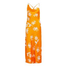 Object Kleid 'ISSY' Damen Gr&ouml;&szlig;e 34 orange / wei&szlig; Sommerkleid