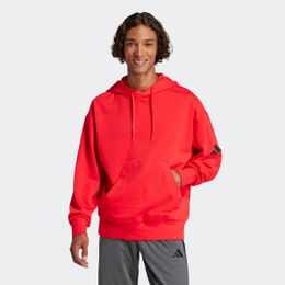 Herren Kapuzensweatshirt "M HD FT", rot, Gr. M, adidas Sportswear, Obermaterial: 55% Baumwolle, 36% Polyester, 9% Viskose, Sweatshirts