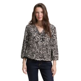 Tom Tailor Damen Shirtblusenavy abstract dot design, Gr. 34, bedruckt, Web, Obermaterial: 100% Viskose, Blusen, mit All-Over Print