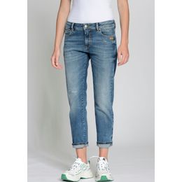 Gang Damen Boyfriend-Jeans "94NADIA", blau, Gr. 33, Denim/Jeans, Obermaterial: 92% Baumwolle, 6% Polyester, 2% Elasthan, Jeans, 5-Pocket Style mit