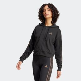 Damen Kapuzensweatshirt "W RC 3S FZ HD", schwarz, Gr. XXL, adidas Sportswear, Obermaterial: 55% Baumwolle, 36% Polyester, 9% Viskose, Sweatshirts