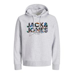Jack & Jones JACK & JONES Sweatshirt 'JJGeplas' male size XS Dark blue / Dark grey / Lobster / mottled white