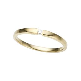 Firetti Damen Spannring "Schmuck Geschenk Gold 333 Damenring Verlobungsring Goldring Solit&auml;r", 18, 0,03 P2 = erkennbare Einschl&uuml;sse, Diamanten