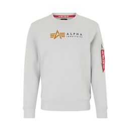 Alpha Industries Sweatshirt Herren Gr&ouml;&szlig;e S dunkelgelb / petrol / wei&szlig;