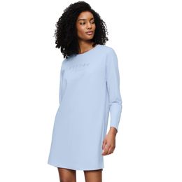 Triumph Damen Nachthemd "Nightdresses NDK LSL 04", Gr. 48, blau, Jersey, Obermaterial: 100% Baumwolle, Kleider, weich, atmungsaktiv, lang&auml;rmelig