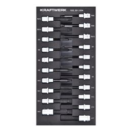 Kraftwerk 1/2 Zoll Steckschl&uuml;ssel Innensechskant Vielzahn Ribe 21-tlg 20x40 (105.301.004)