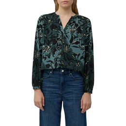 s.Oliver Damen Klassische Bluse, gr&uuml;n, Gr. 36, bedruckt, Web, Obermaterial: 100% Viskose, Blusen, mit All-Over Print