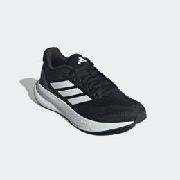 Damen Laufschuh "RUNFALCON 5 WIDE", adidas Performance, Gr. 37, schwarz-weiß, Synthetik, Textil, Schuhe, weit geschnitten