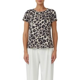 Damen Kurzarmbluse, schwarz, Gr. 36, s.Oliver BLACK LABEL, bedruckt, Cr&ecirc;pe, Obermaterial: 100% Viskose, Blusen, mit All-Over Print