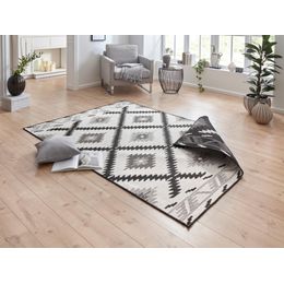 Teppich Hanse Home, B:160cm H:5mm L:230cm, schwarz, Kunstfaser, Wohnzimmer, Teppiche, "Malibu Wendeteppich", In-& Outdoor, Wetterfest, Balkon,
