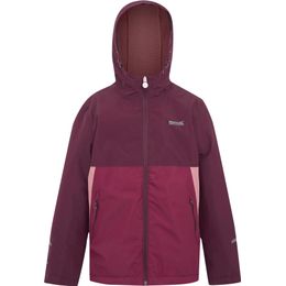 Regatta Hillain Kinder gef&uuml;tterte Regenjacke rosa 140 - Kinderjacken