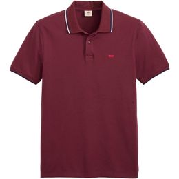 Levi's LEVI'S Herren Poloshirt "LE SLIM HOUSEMARK POLO", rot, Gr. M, Piqu&eacute;, Obermaterial: 96% Baumwolle, 4% Elasthan, Shirts