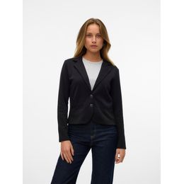 V&eacute;ro Moda VERO MODA Damen Jerseyblazer "VMEMMA LS BLAZER JRS NOOS", schwarz, Gr. 34, unifarben, Piqu&eacute;, Obermaterial: 70% Polyester, 30% Baumwolle, Blazer,