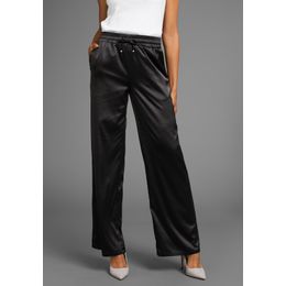 Laura Scott Damen Schlupfhose, schwarz, Gr. 40, unifarben, Web, Obermaterial: 95% Polyester, 5% Elasthan, Hosen, mit Elastikbund