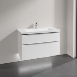 Villeroy & Boch Villeroy & Boch Subway 3.0 Badmöbel-Set 100 cm mit Beleuchtung, 2 Auszüge