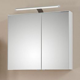 Pelipal Serie 6110 Spiegelschrank 80 cm inkl. LED-Aufsatzleuchte, Anschlag links