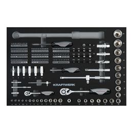 Kraftwerk Steckschl&uuml;ssel-Einlage 1/4" 1/2" 164-tlg. (105.102.017)