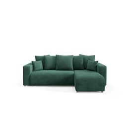 Ecksofa mit Schlaffunktion Evora grün Maße (cm): B: 247 H: 88 Sofas > Sofas nach Material > Stoffsofas » Sofa DE