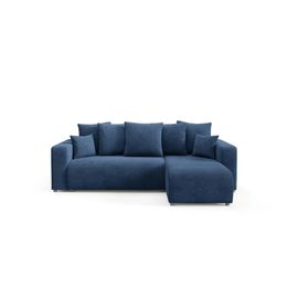Ecksofa mit Schlaffunktion Evora blau Maße (cm): B: 247 H: 88 Sofas > Sofas nach Material > Stoffsofas » Sofa DE