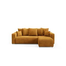 M&ouml;bel Kraft Ecksofa mit Schlaffunktion Evora gelb Ma&szlig;e (cm): B: 247 H: 88 &raquo; M&ouml;bel Kraft