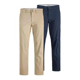 Jack & Jones Jack & Jones Chino Pants 'JPSTKANE DAVE' male Beige, Blue size 34