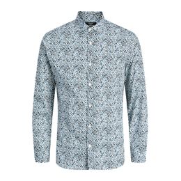 Jack & Jones Jack & Jones Button Up Shirt 'JPRBL A Black Pool' male Blue size XXL