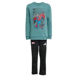 adidas Sportswear Trainingsanzug 'Marvel Spider-Man' Jungen Gr&ouml;&szlig;e 128 azur / smaragd / rot / schwarz