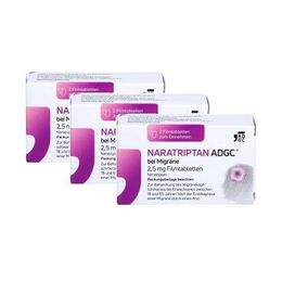 Naratriptan Adgc bei Migr&auml;ne 2,5 mg Filmtabletten Set (3x2St) 3 St