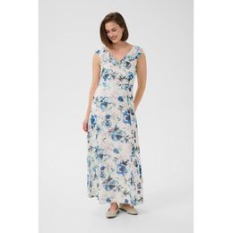 Kaffe Kleid KAelsa Regular fit in Blue Roses W. Gardenia AOP | Gr.: 36