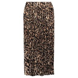 Betty Barclay Plisseerock mit Gummizug in Schwarz/Beige | Gr.: 40