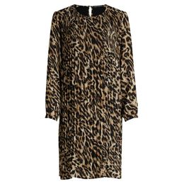 Betty Barclay Plisseekleid langarm in Schwarz/Beige | Gr.: 44