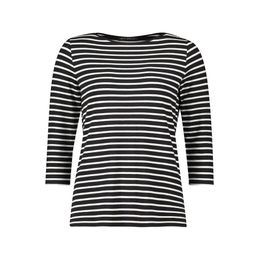 Betty Barclay Ringelshirt mit U-Boot-Ausschnitt in Schwarz/Beige | Gr.: 36
