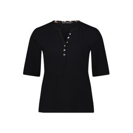 Betty Barclay Basic Shirt mit Kn&ouml;pfen in Patch Black/Beige | Gr.: 38