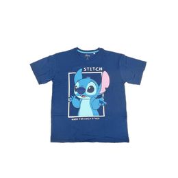 Stitch T-Shirt kurzarm in Dunkel-Blau | Gr.: S