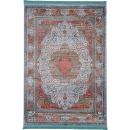 CarpetFine Teppich &raquo;Desna&laquo; rechteckig 8 mm H&ouml;he Vintage Orient Look, Wohnzimmer blau Obermaterial: 100% Polypropylen B : 140 cm 1 Stk.
