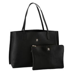 Tommy Hilfiger Tragetasche »TH DISTINCT TOTE«, Damen Umhängetasche, Schultertasche mit kleinem TH-Schmuckelement schwarz
