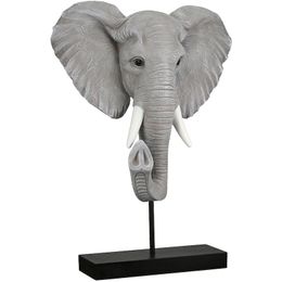 Gilde Tierfigur &raquo;Skulptur Elefant Ringo grau H. 42 cm&laquo; grau Kunstharz