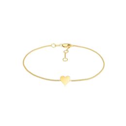 Elli Premium Armband &raquo;Herz Liebe 375 Gelbgold&laquo; Gold 16 cm Armband f&uuml;r Damen mit Herz perfekt f&uuml;r den stilbewussten Auftritt