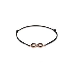 Elli Armband &raquo;Infinity Glas Kristalle Schwarz 925 Sterling Silber Rosegold&laquo; Schwarz + schwarz 17 cm Armband f&uuml;r Damen mit Glas Kristallen verleiht...