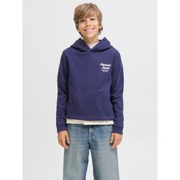 Jack & Jones JACK & JONES JUNIOR Kapuzensweatshirt »JORNORREBRO TYPO BACK SWEAT HOOD SN JNR« Ocean Cavern 176 176 Hoodie von Jack & Jones Junior