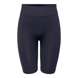 Only Play Damen Only Play Trainingsshorts &raquo;ONPJAIA LIFE HW RIB CIR LONG SHORTS&laquo; in feiner Rippstruktur mit Nylon blau XS, N-Gr