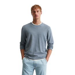 Marc O'Polo MARC O'POLO Rundhalspullover regular fit, mit feiner Piqué-Struktur meltwater S S Strickpullover von Marc O'Polo